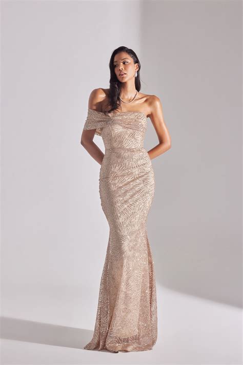 Betty And Sam Aster Parıltılı Düşük Omuz Balık Etek Abiye Fiyatı Yorumları