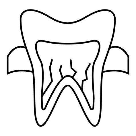Premium Vector Tooth Line Vector Illustration