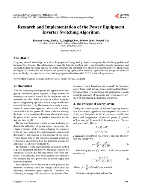 pdf research and implementation of the power equipment inverter