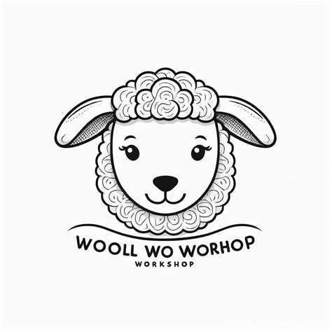 Wool Workshop Cartoon Sheep Logo Stable Diffusion Online