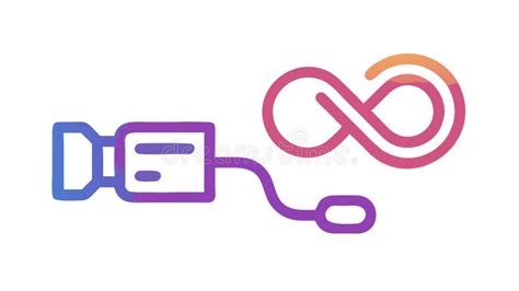 Continuous Video Recording Icon Endless Media Content Infinite Capture Vector Design