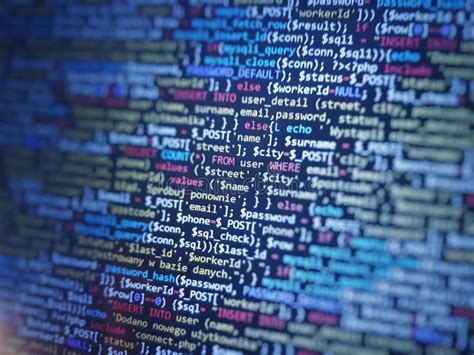 Abstract Computer Script Code Programming Code Screen Of Software