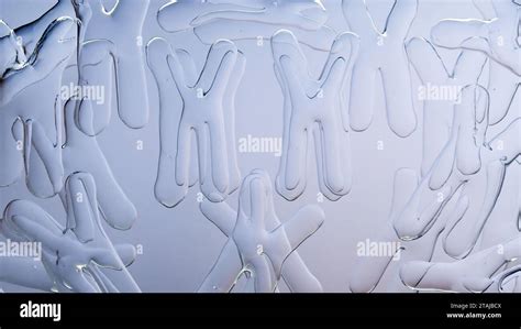 Human Chromosome Under Microscope Genome Sequence Molecular Biology Dna Molecules Floating