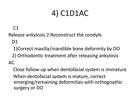 Cda Classification Of Tmj Ankylosis And Treatment Pptx