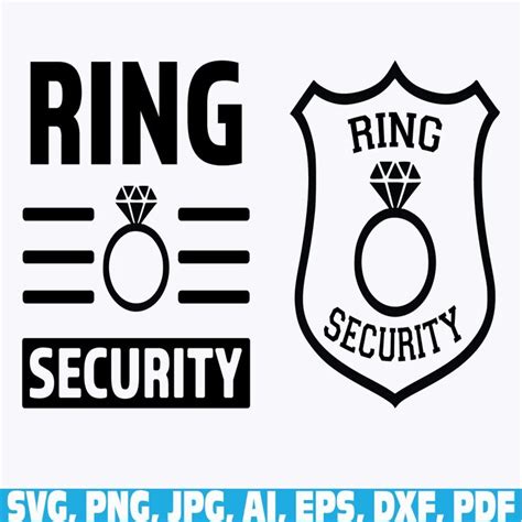 Ring Security Svg Png Wedding Wedding Party Svg Png Ring Bearer Pin