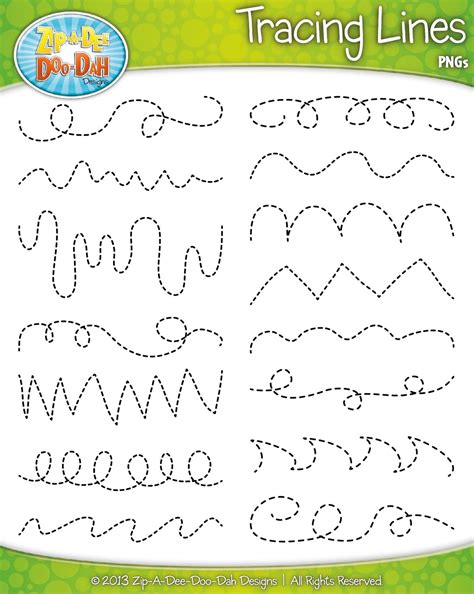 Tracing Lines Clipart Set 2 — Includes 15 Graphics Clip Art Tracing