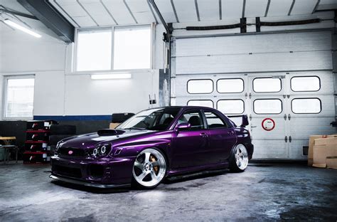 Purple Subaru Wrx Stanced Out And Fitted With Custom Parts Artofit