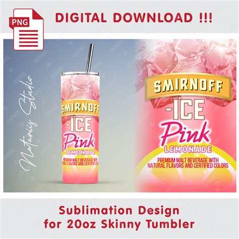Smirnoff Ice Lemonade Template Seamless Sublimation 20oz Inspire Uplift