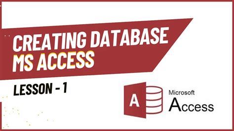 lesson 1 creating database with ms access sida loo sameeyo database