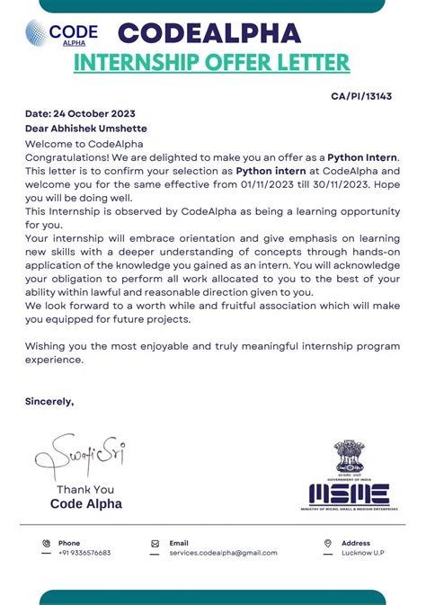 Abhishek Umshette On Linkedin Pythonintern Newbeginnings Excitedtolearn