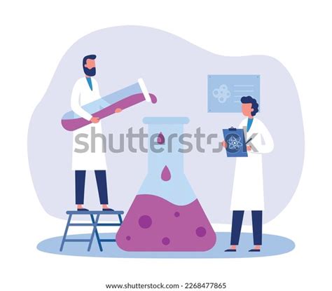 Working Scientists Laboratory Test Analysis Vector Stock Vector Royalty Free 2268477865