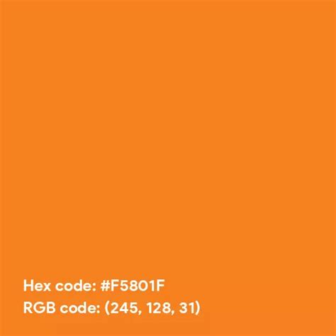 Orange Passion Color Hex Code Is F5801f