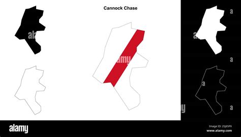 Cannock Chase Blank Outline Map Set Stock Vector Image And Art Alamy
