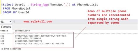 Sql Server Stringagg Function Sql Bi Tutorials
