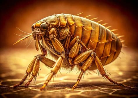 A Magnified View Of A Flea Detailed Closeup Macro Photography Of A Tiny Insect Captured With