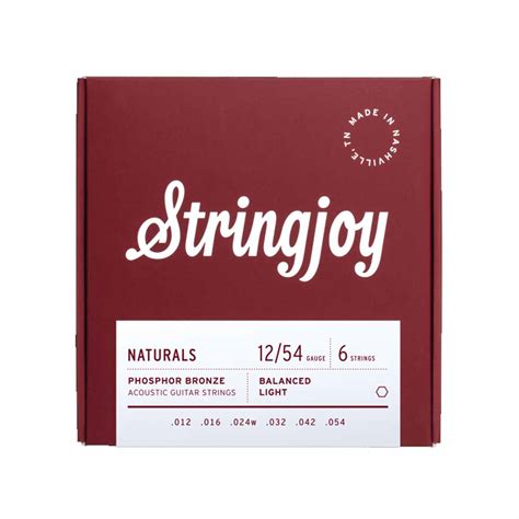 Stringjoy Naturals Acoustic Guitar String Set Pipers Wollongong Music