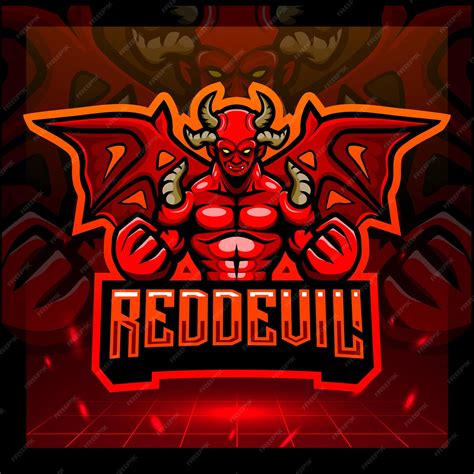 Premium Vector Red Devil Mascot Esport Logo Design