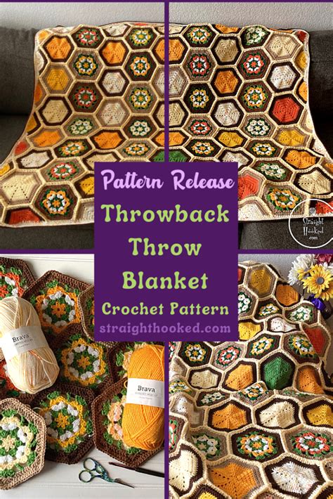 Pattern Release The Throwback Throw Blanket Straight Hooked