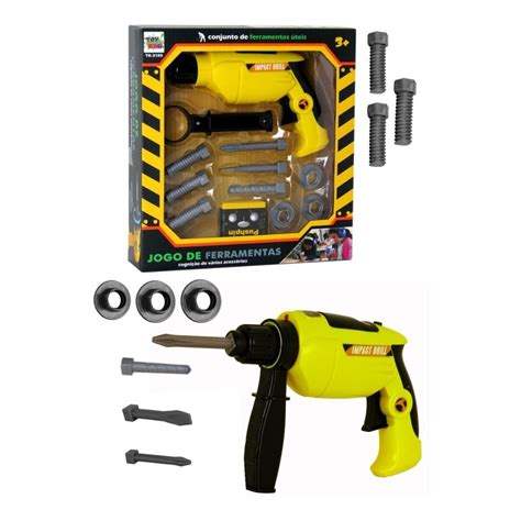 Brinquedo Ferramenta Furadeira Parafusadeira Acessorios Shopee Brasil