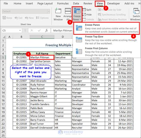 How To Freeze Selected Panes In Excel 4 Suitable Examples