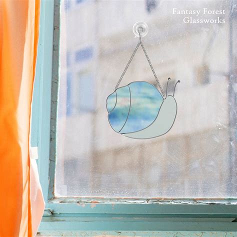 Snail Stained Glass Pattern Suncatcher Digital Download Pdf Png Etsy
