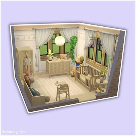 Sparklysim On Instagram The Sims 4 Beige Nursery Room🐶cc Ea