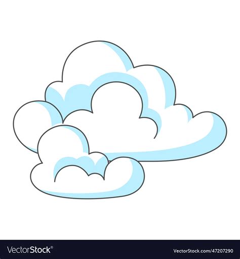 Cartoon Clouds Stylized Royalty Free Vector Image