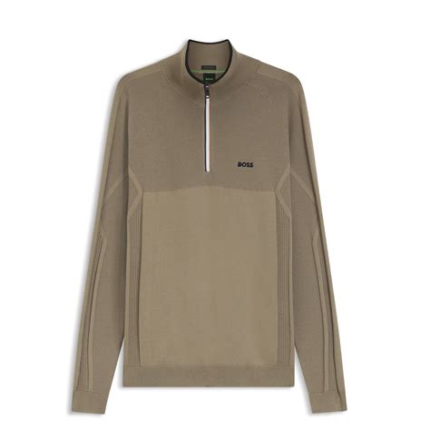 Boss Kngoc Hydro 14 Zip Sweater Sp26 Brindle 334 50553791 334