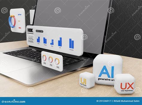 Laptop Desktop 3d Illustration Data Analytics Website Seo Algorithm