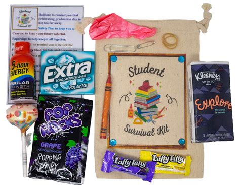 Student Survival Kit Humorous Gag T Back To School Finals Wee