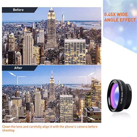Phone Camera Lens With 15x Macro Lens And 0 45x Wide Angle Lens