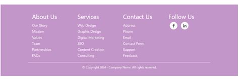 Creating A Bootstrap Footer A Step By Step Guide With Source Code Codeconvey