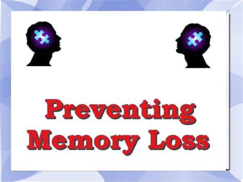 Preventing Memory Loss Ppt