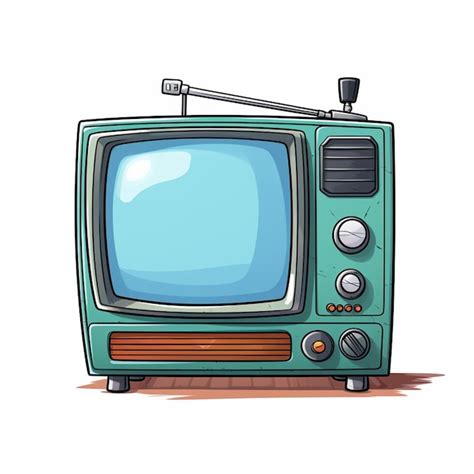 A Retro Tv Vector Illustration Premium Ai Generated Image