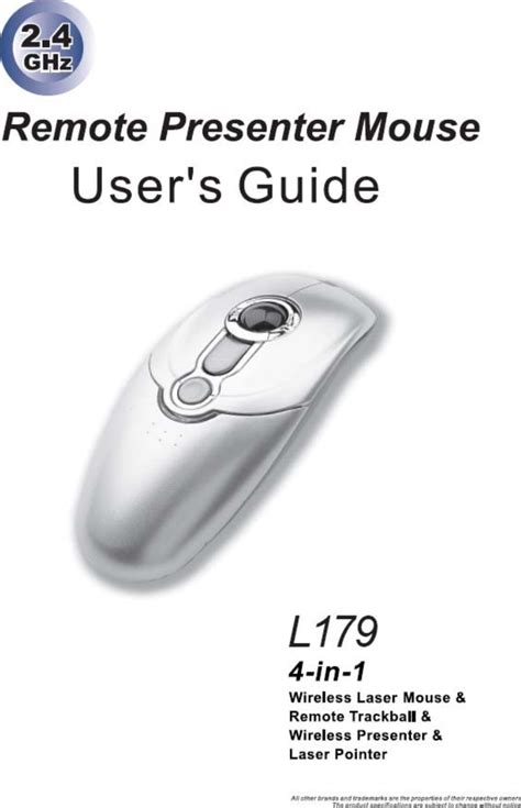 Areson Technology Cl0012 Remote Presenter Mouse User Manual