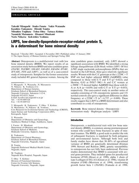 Pdf Lrp5 Low Density Lipoprotein Receptor Related Protein 5 Is A