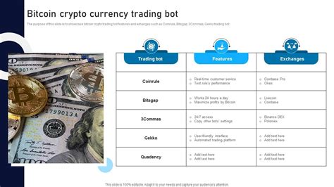 Bitcoin Crypto Currency Trading Bot Ppt Template