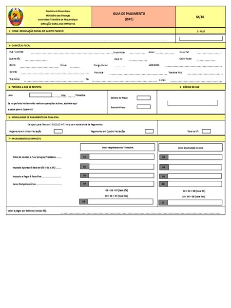 Modelo 30 Ispc Guia De Pagamento Pdf Comércio Impostos