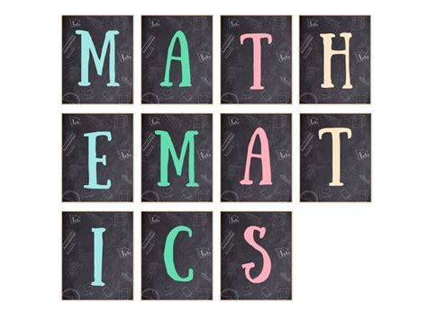 Math Classroom Decor Bundle Math Posters Printable Math Classroom