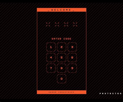 Artstation Door Passcode Ui Hanon Industries Game Assets