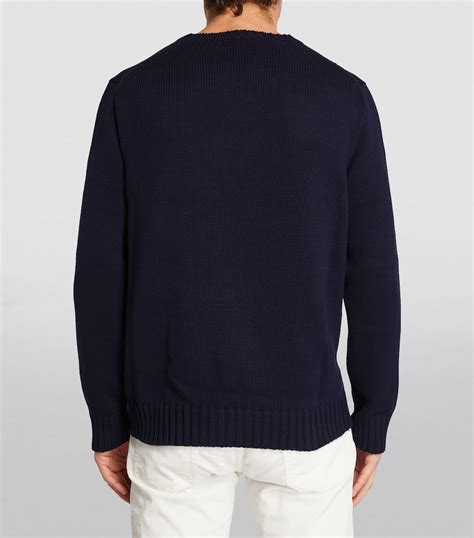 Polo Ralph Lauren Blue American Flag Sweater Harrods Uk