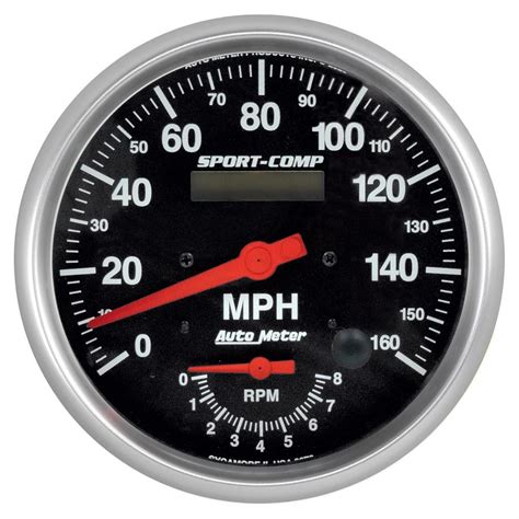 Autometer 3978 5 Inch Tachometer Speedometer Combo Black