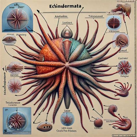 Labeled Echinodermata Diagram
