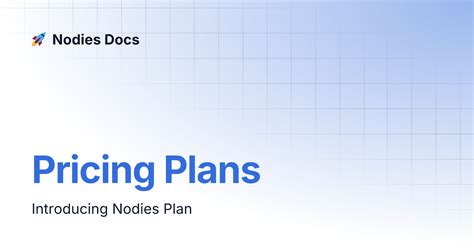 pricing plans nodies docs