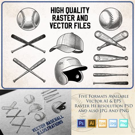 Vector Baseball Illustrations Masterbundles