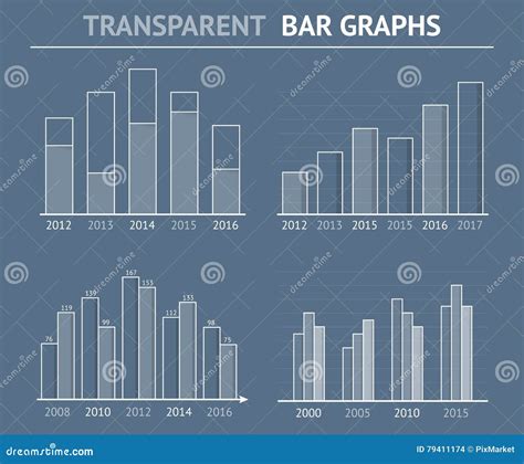Transparent Bar Graphs Stock Vector Illustration Of Column