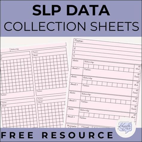 Free Slp Data Collection Sheets By Kayla Slp Tpt
