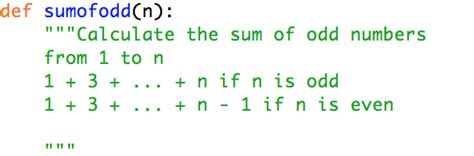 Solved Def Sumofodd N Calculate The Sum Of Odd Numbers Chegg