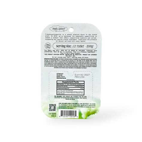 Opia Ultra 7oh Kratom Extract Tablets Blueberry Watermelon 240mg 4ct