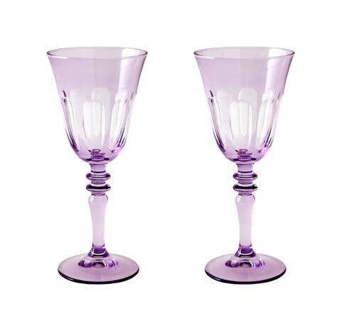 Purple Wine Glasses Set Of 2